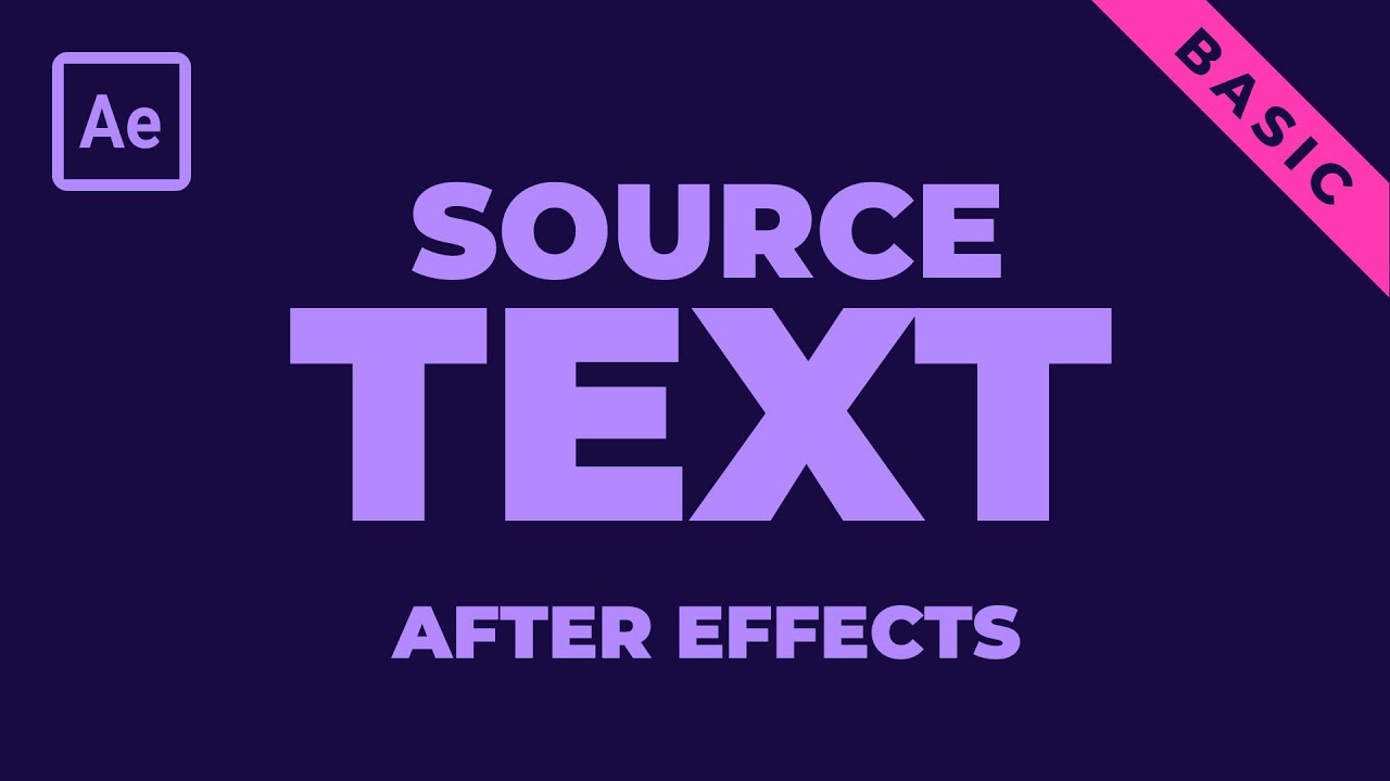 How To Use Source Text In After Effects YouTube How To Use Source Text In After Effects YouTube