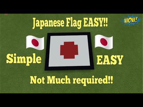 Minecraft Tutorial - How to make a Japanese Flag EASY... - YouTube