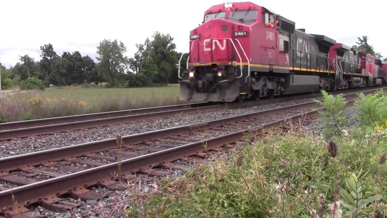 Cn 398 IC 2461 Cn 2678 Cn 2977 at Stewarrtown Ontario September 9 2018 - YouTube