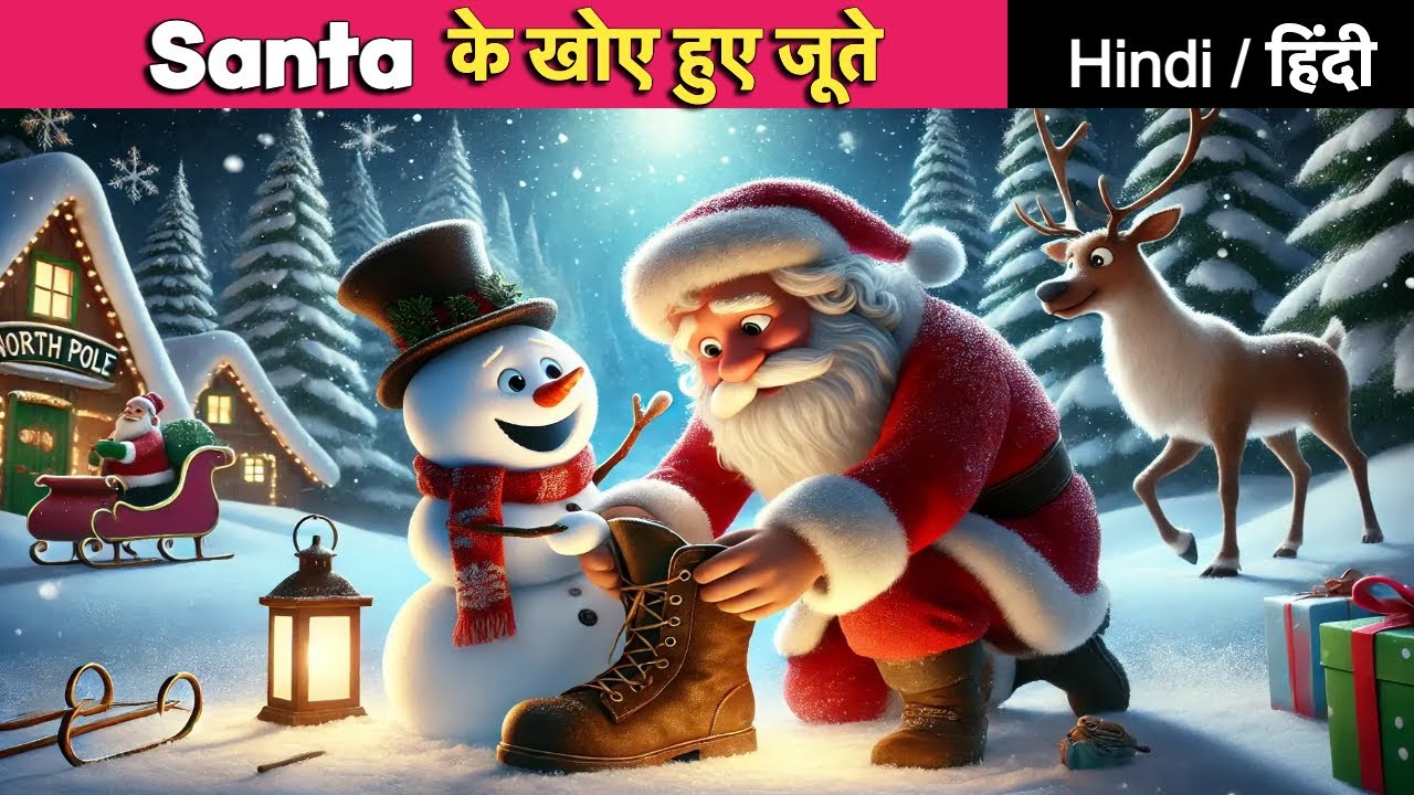 Santa के खोए हुए जूते (Hindi Kahani) | Bachokikahani | Kids Moral ...