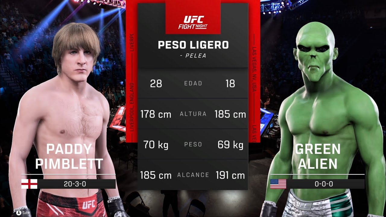 Paddy Pimblett vs. Green Alien - EA Sports UFC 5 - Epic Fight - YouTube