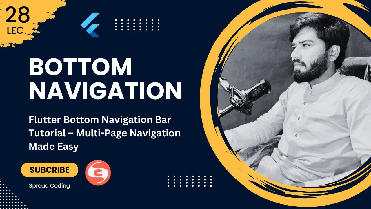 28- Flutter Bottom Navigation Bar Tutorial – Multi-Page Navigation Made ...