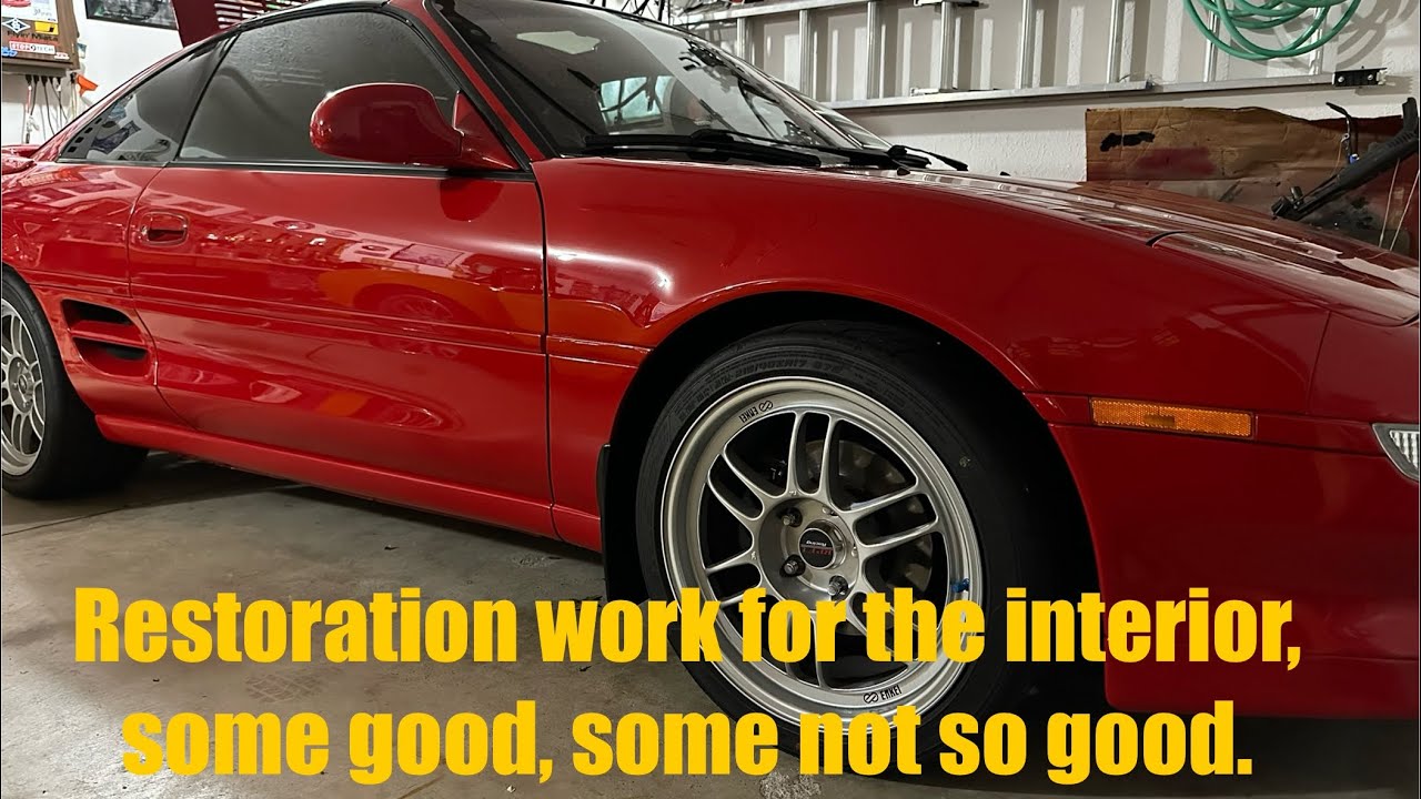 SW20 Toyota MR2 2GR V6 - clean up & restoration of interior. SEM ...