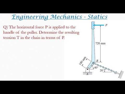 Engineering mechanics solved problem on equilibrium of forces Statics ...