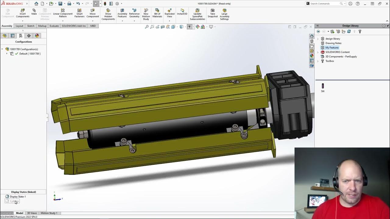 SOLIDWORKS Tips: Using Display States Can really add alot to SOLIDWORKS ...