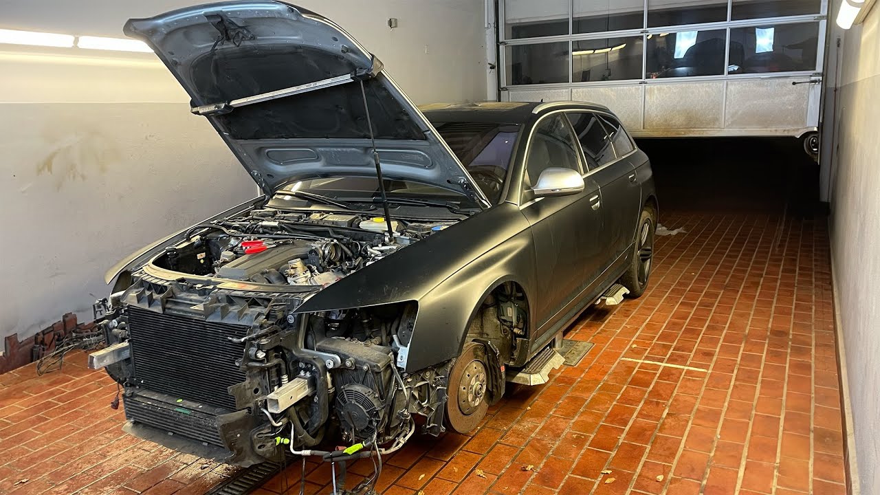 ERSTER START des V10 Biturbo nach KOMPLETTZERLEGUNG des billigsten Audi ...