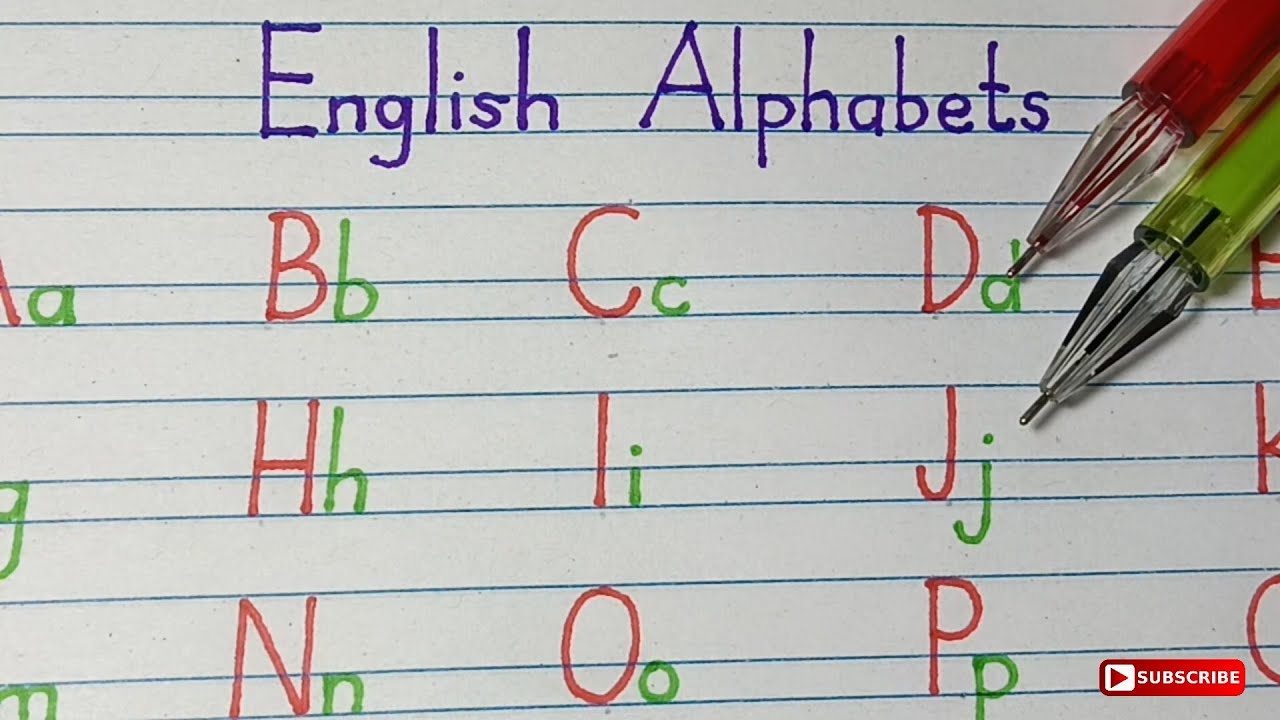 English Alphabets | Writing Capital & Small Letters Alphabets Aa to Zz ...