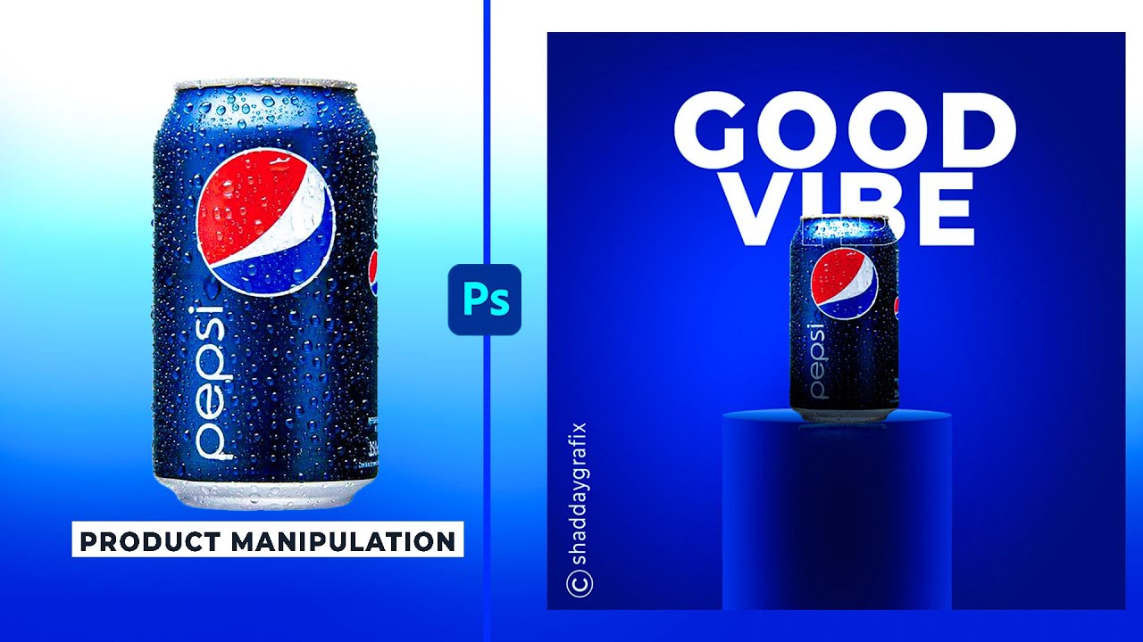 Simple Product Manipulation in Photoshop ||Pepsi Design|| # ...