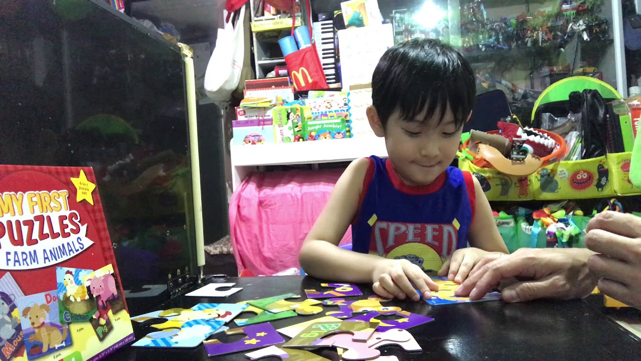 Home Therapy - Fine Motor Skills - My First Puzzles Farm Animals - YouTube