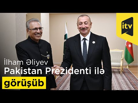 Prezident İlham Əliyevin Pakistan Prezidenti Arif Alvi ilə görüşü olub