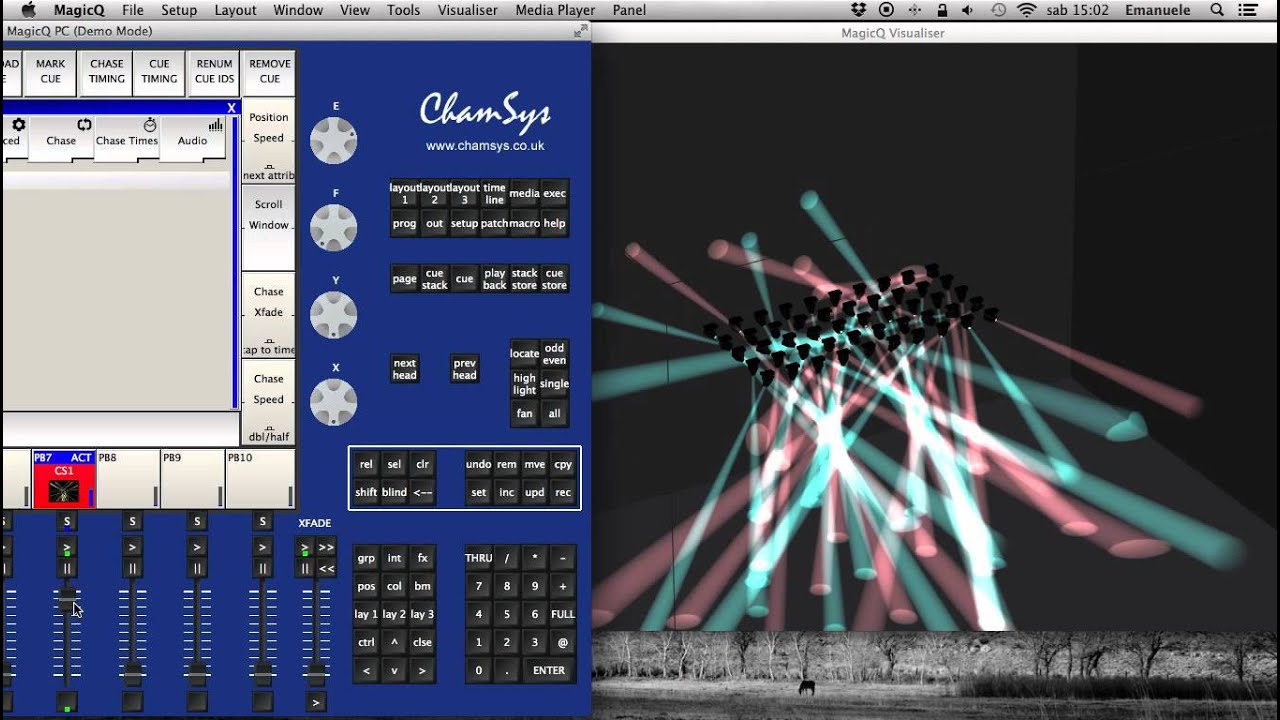 Chamsys Magic Vis - MagicQ fx size fader - YouTube