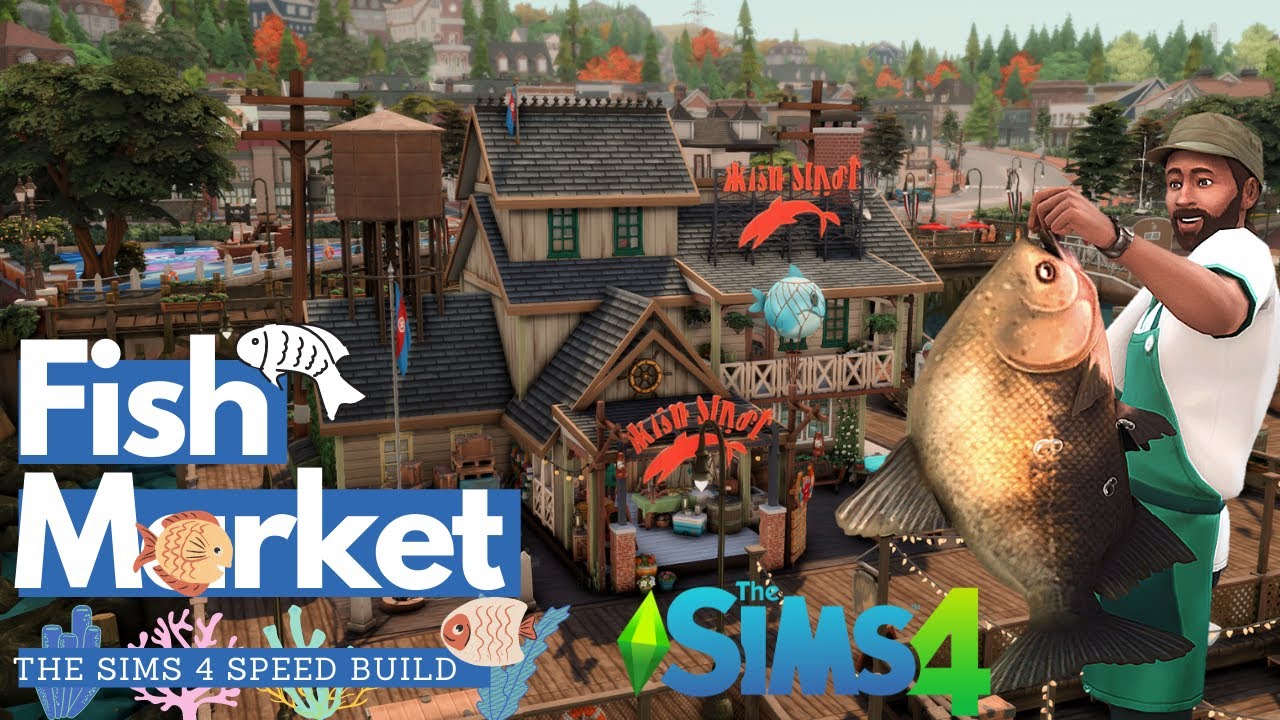 Fish Market || The Sims 4 Speed Build - YouTube