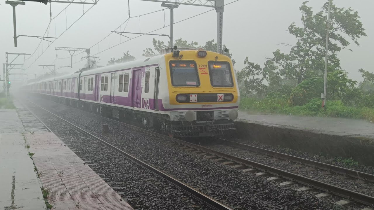 Local Train in Heavy Rain || Indian Railways - YouTube
