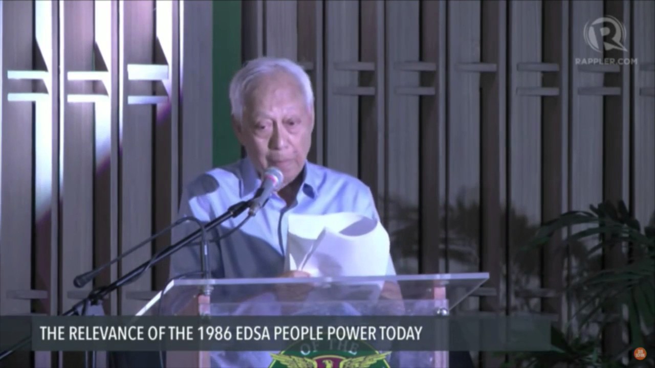 Christian Monsod pays tribute to NAMFREL volunteers of 1986 - YouTube