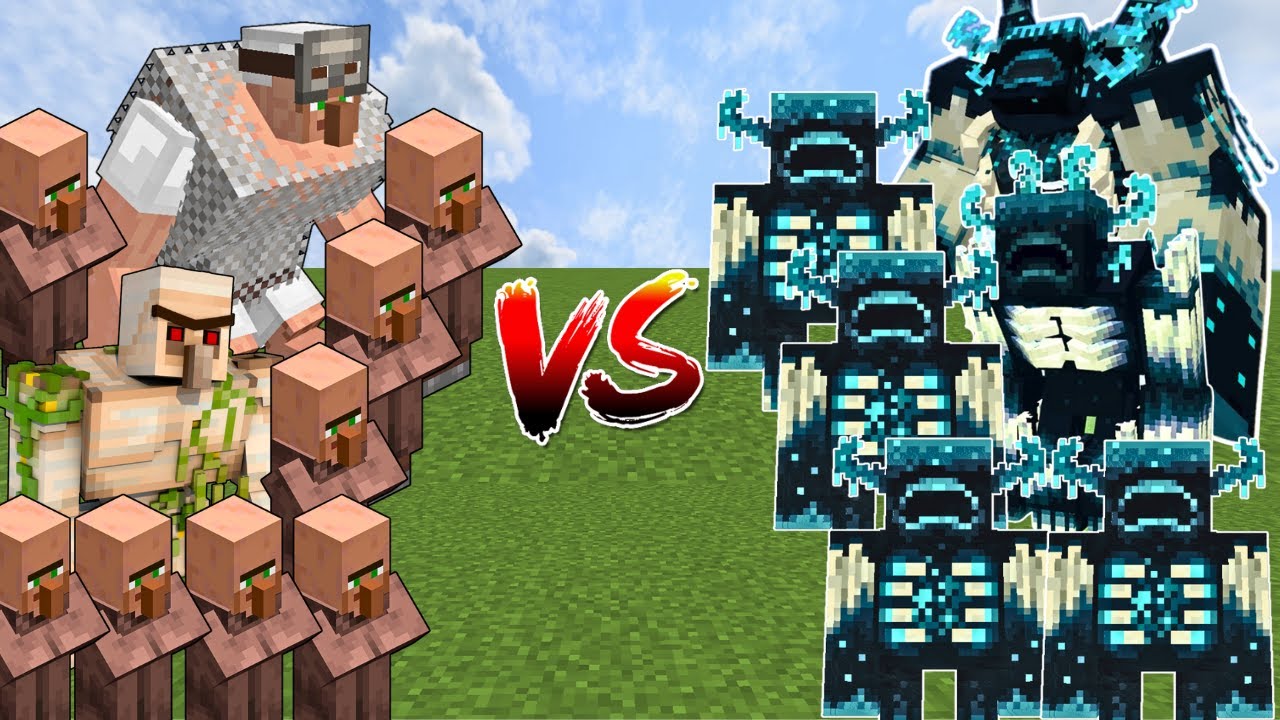 WARDENS vs VILLAGER ARMY | Minecraft Mob Battle - YouTube