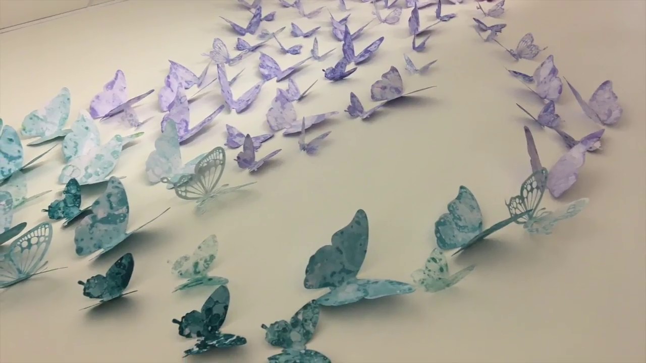 Butterfly Art Installation - YouTube