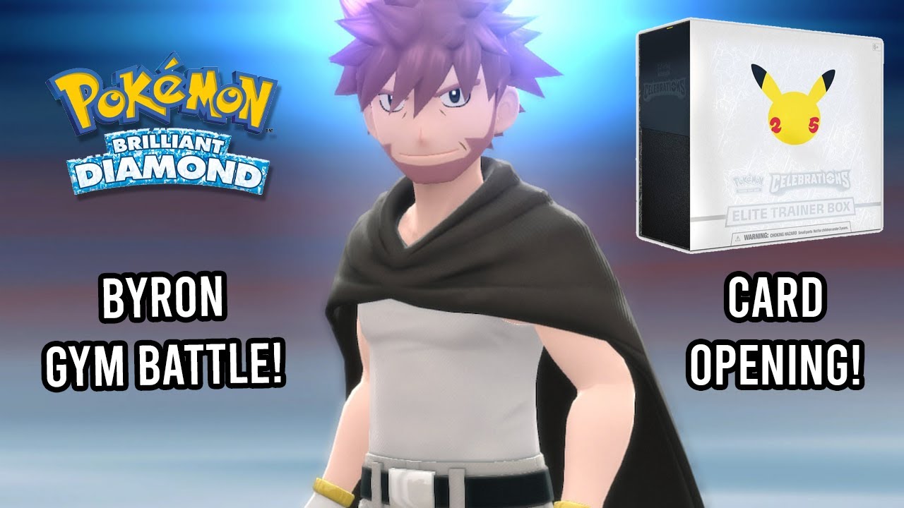 [LIVE] Pokémon Brilliant Diamond Byron Gym Battle! Card Pack Opening ...