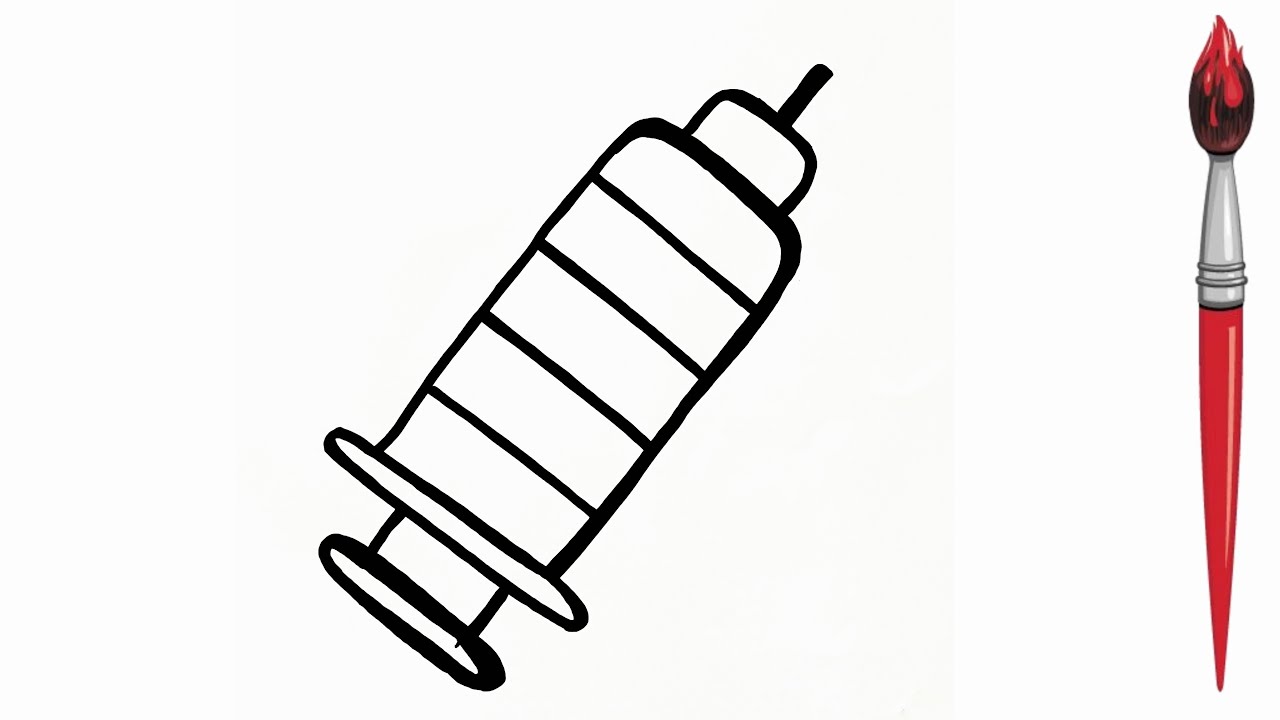 How to draw a Doctor Ampoule - simple kids drawing - Drawing a Doctor ...