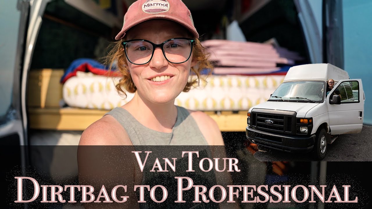 Quick VAN TOUR | High-top Ford Econoline with 316,000 miles | Solo ...