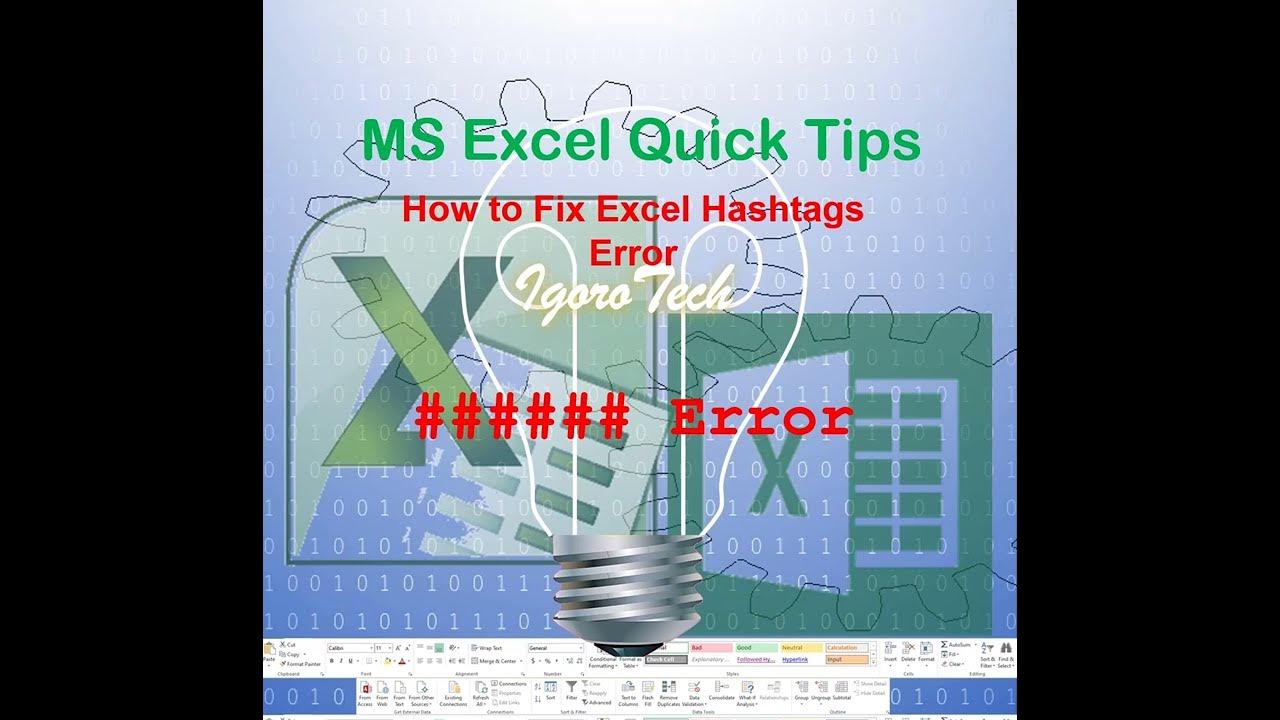 How to Fix Excel Hashtags Error - YouTube