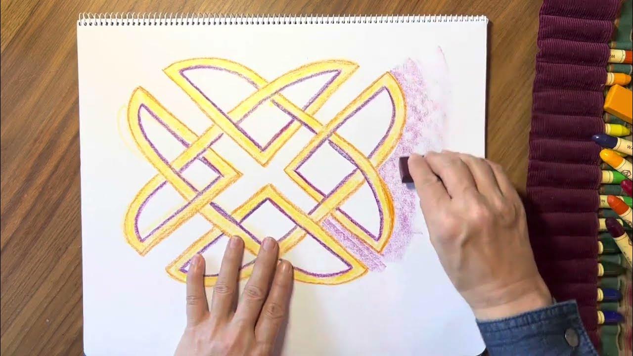 Fourth Grade Waldorf Form Drawing Lesson a Woven Celtic Knot - YouTube