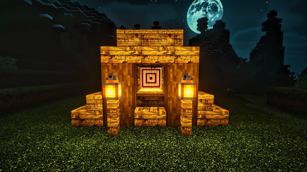 ⚒️ MineCraft ⚒️ - How To Build an Easy MiniGame (Archery) In Survival ...