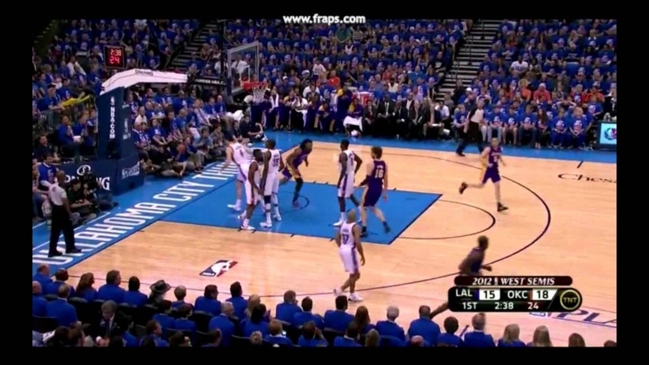 Kobe Bryant Fade Away and Left Handed Shot - Game 5 vs Oklahoma City ...