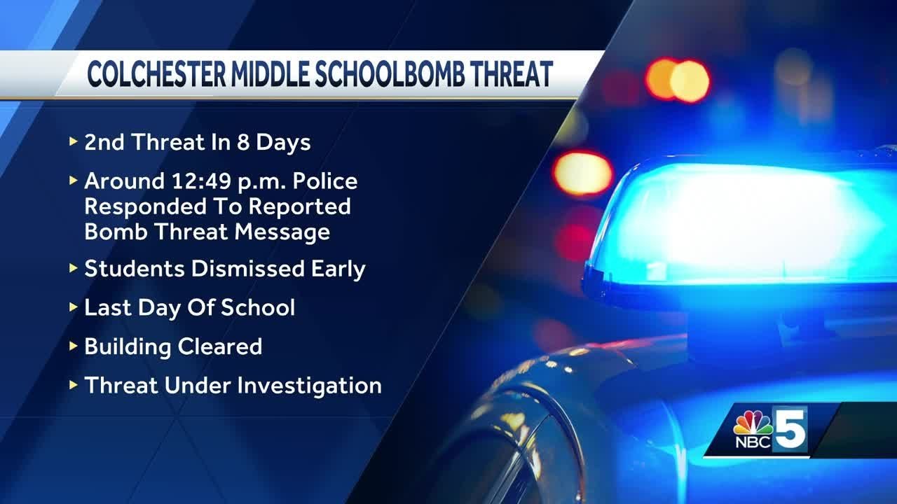 Colchester Middle School evacuated following bomb threat - YouTube