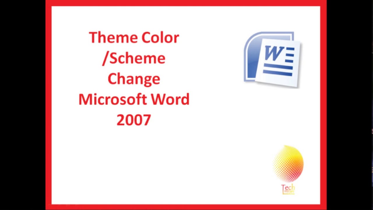 How to Theme/Scheme Change Microsoft Word 2007 - YouTube
