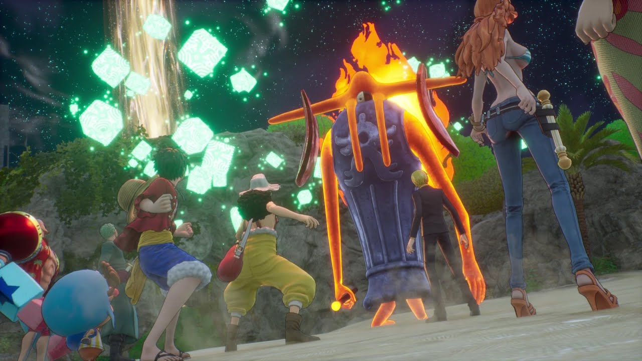 One Piece Odyssey - Fire Colossus Boss Fight - YouTube