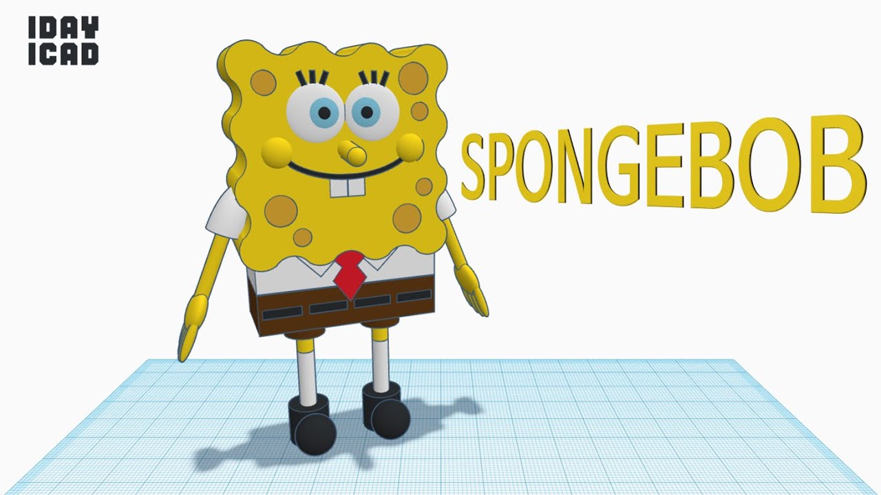 [1DAY_1CAD] SPONGEBOB (Tinkercad : Know-how / Style / Education) - YouTube