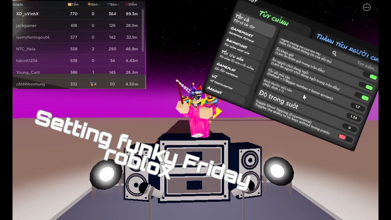 Hướng dẫn settings funky Friday roblox p1 - YouTube