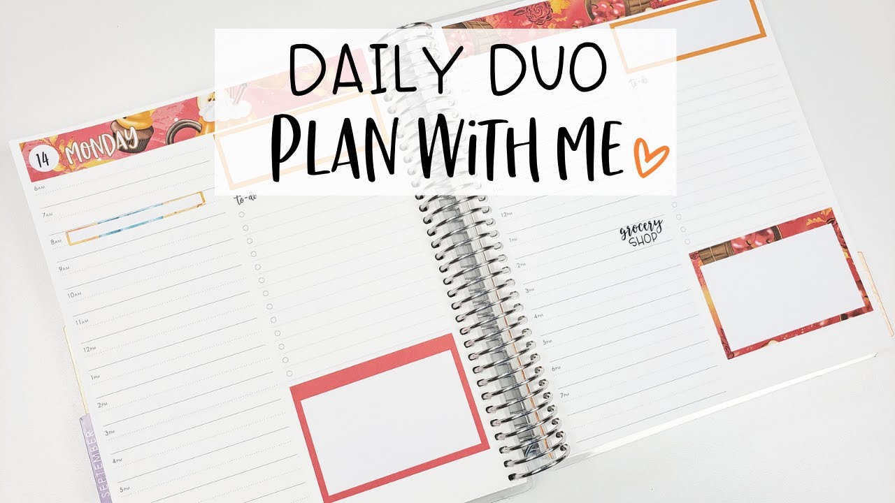 Daily Duo Plan With Me | September 2020 - YouTube