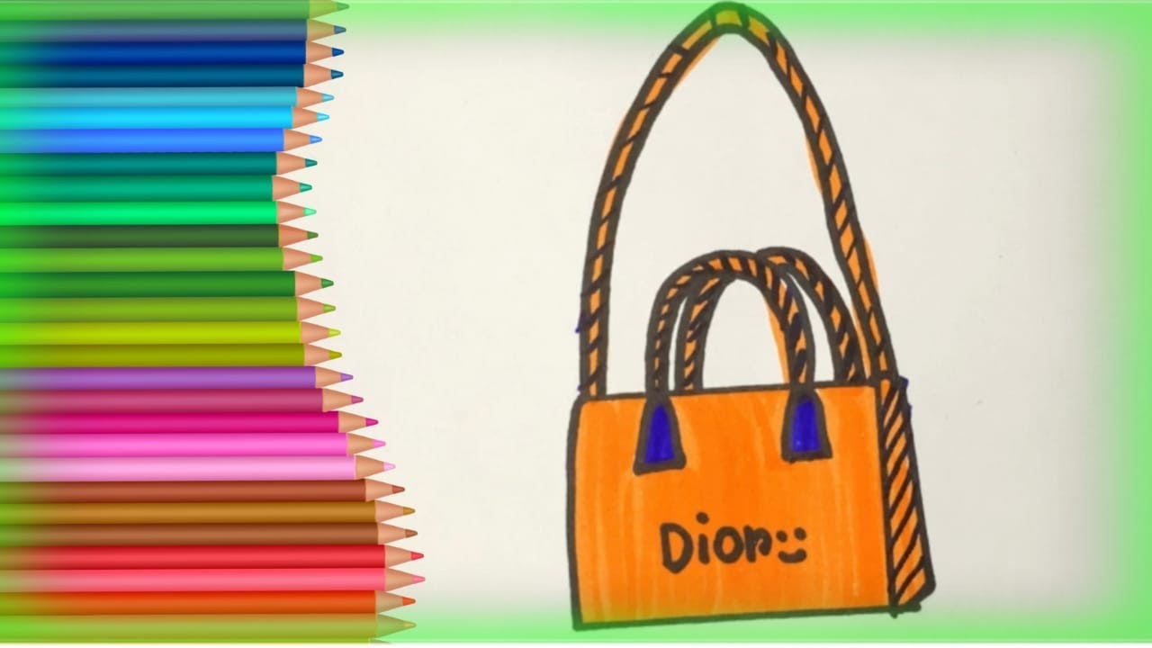 Easy Ladies Purse/Bag Drawing Step by Step | Bag | Drawing for kids ...