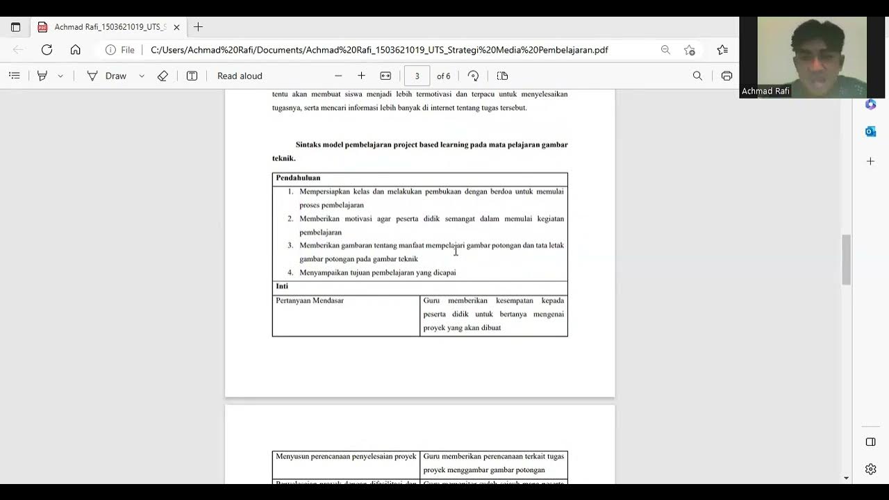 Analisis Sintaks dan Model Pembelajaran Project Based Learning Pada ...