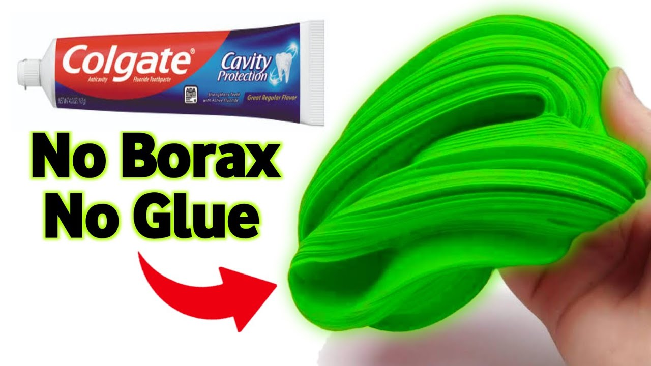 How to make Slime without Glue or Borax | No Glue No Borax Toothpaste ...