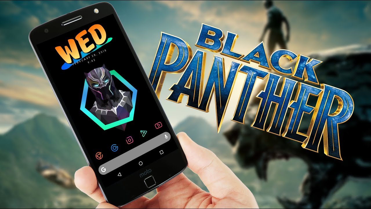 Black Panther Nova Launcher Set Up! - YouTube