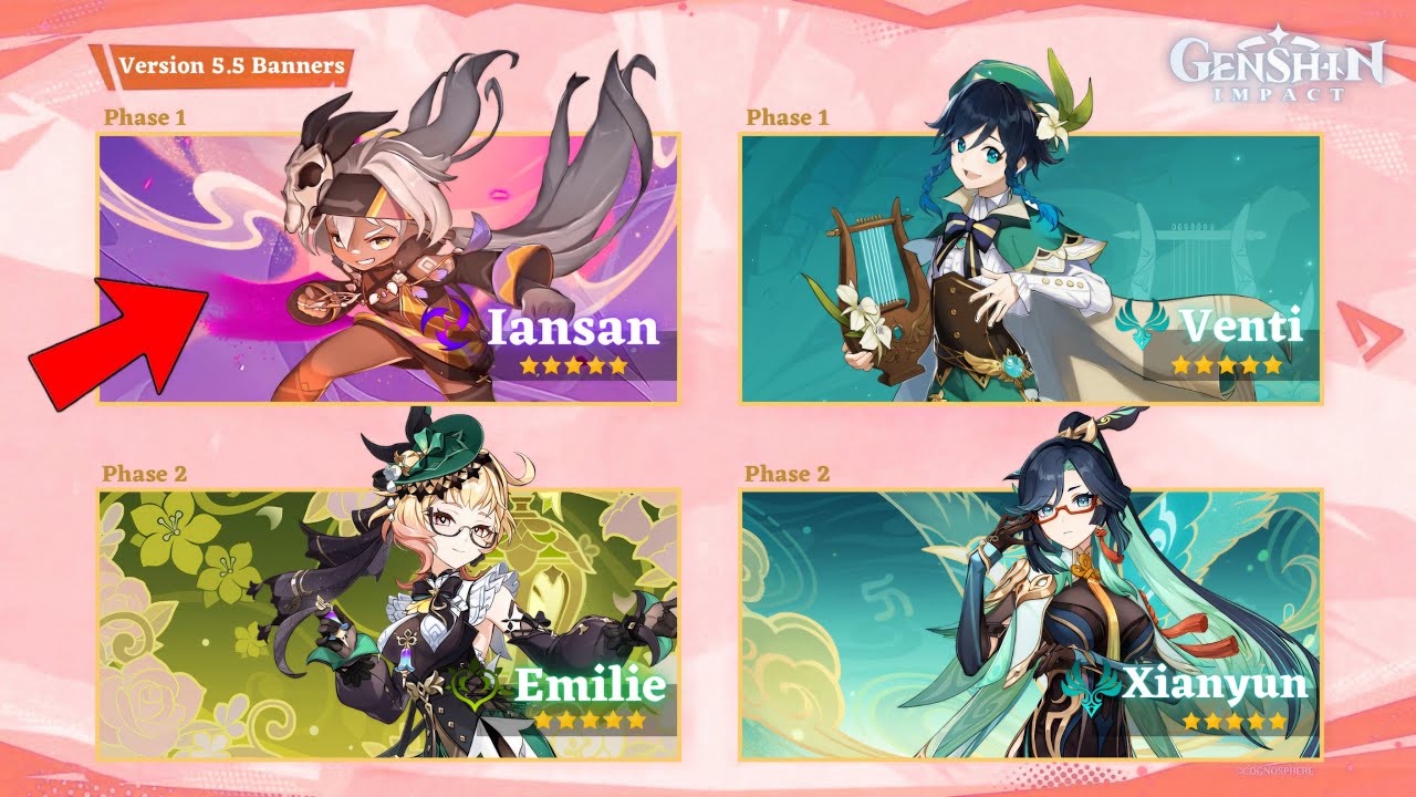 NEW UPDATES On VERSION 5.5 BANNERS!! 5.5 RERUN BANNER CHARACTERS ...