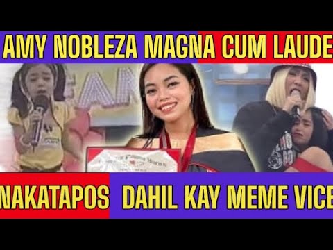 AMY NOBLEZA NAKA GRADUATE NG MAGNA CUM LAUDE DAHIL KAY VICE | SEPTEMBER ...