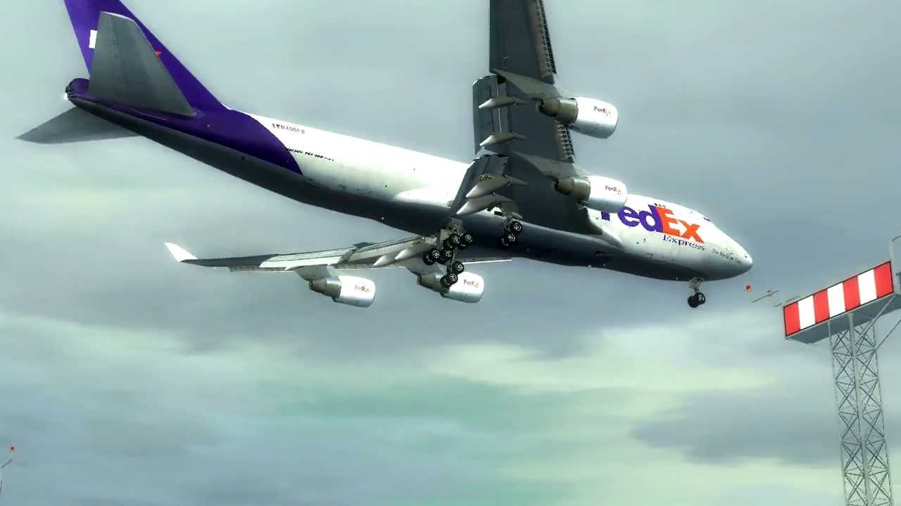 FSX Mallorca B747 -4F FEDEX EXPRESS - YouTube