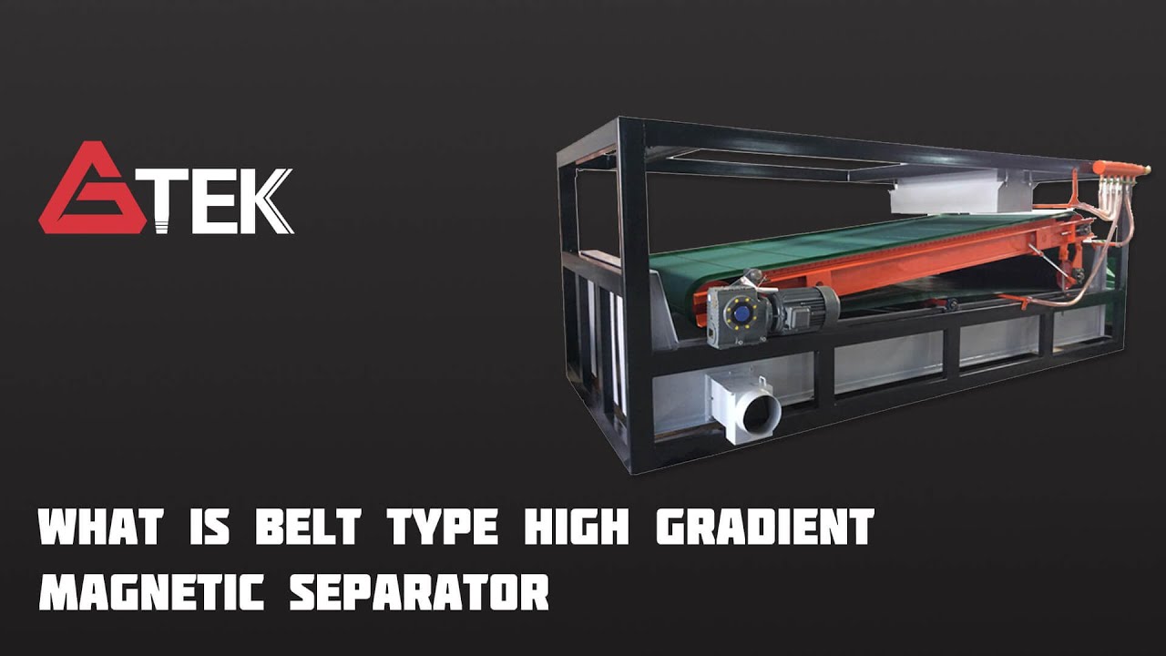 Belt Type High Gradient Magnetic Separator Working On Site - YouTube