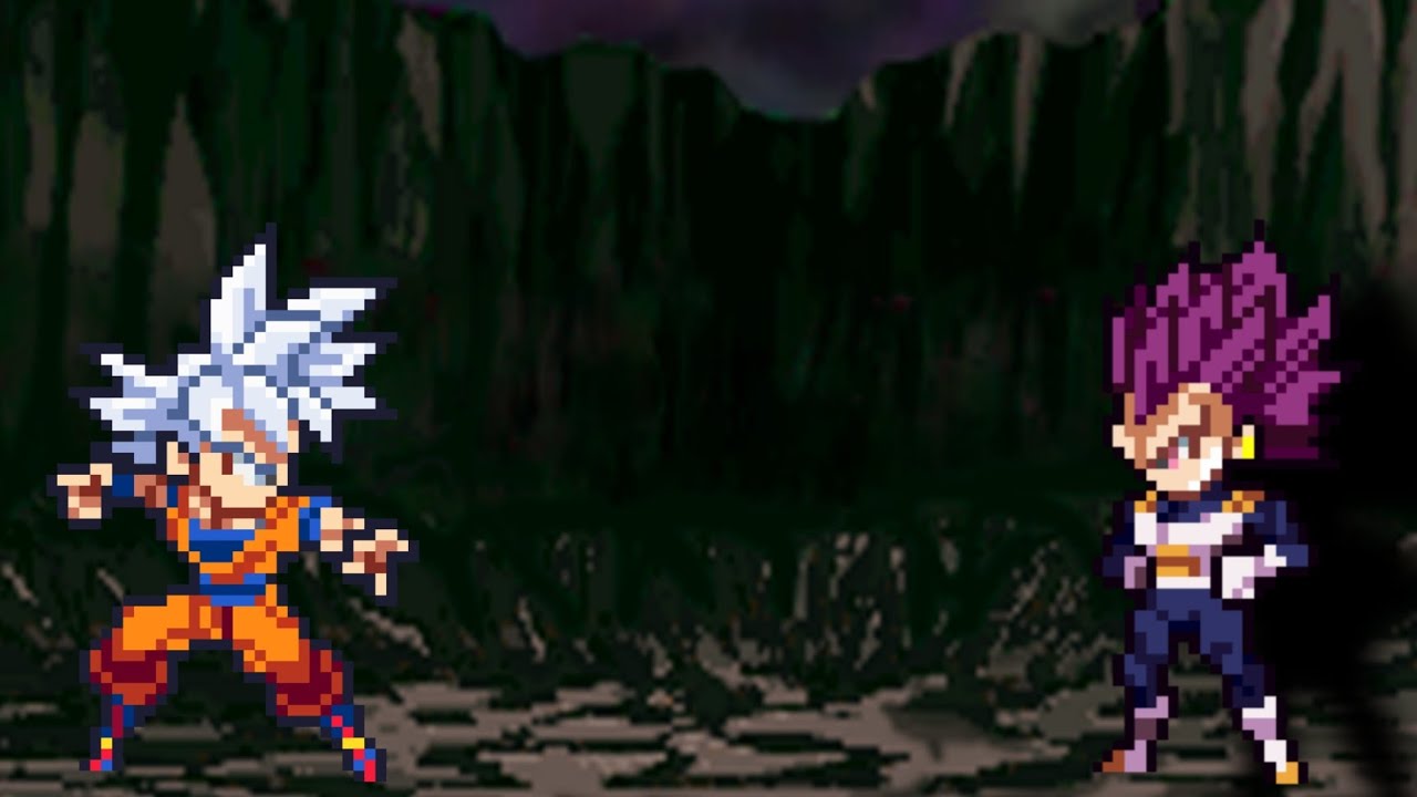 goku vs vegeta (sprite animation) - YouTube