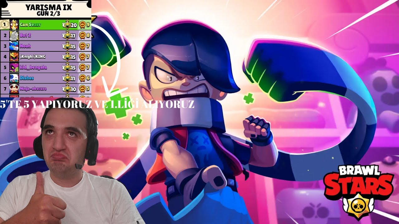 BRAWL STARSTA TURNUVA 2.GÜNÜNDE 4000 TL'LİK EDGAR KOSTÜMÜ İLE 5TE 5 ...