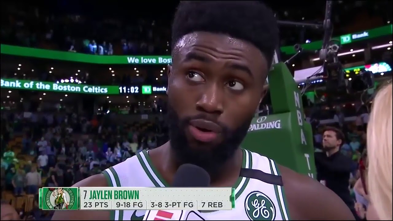 Jaylen Brown Postgame Interview Game 2 Cavaliers vs Celtics 2018 NBA East Finals - YouTube