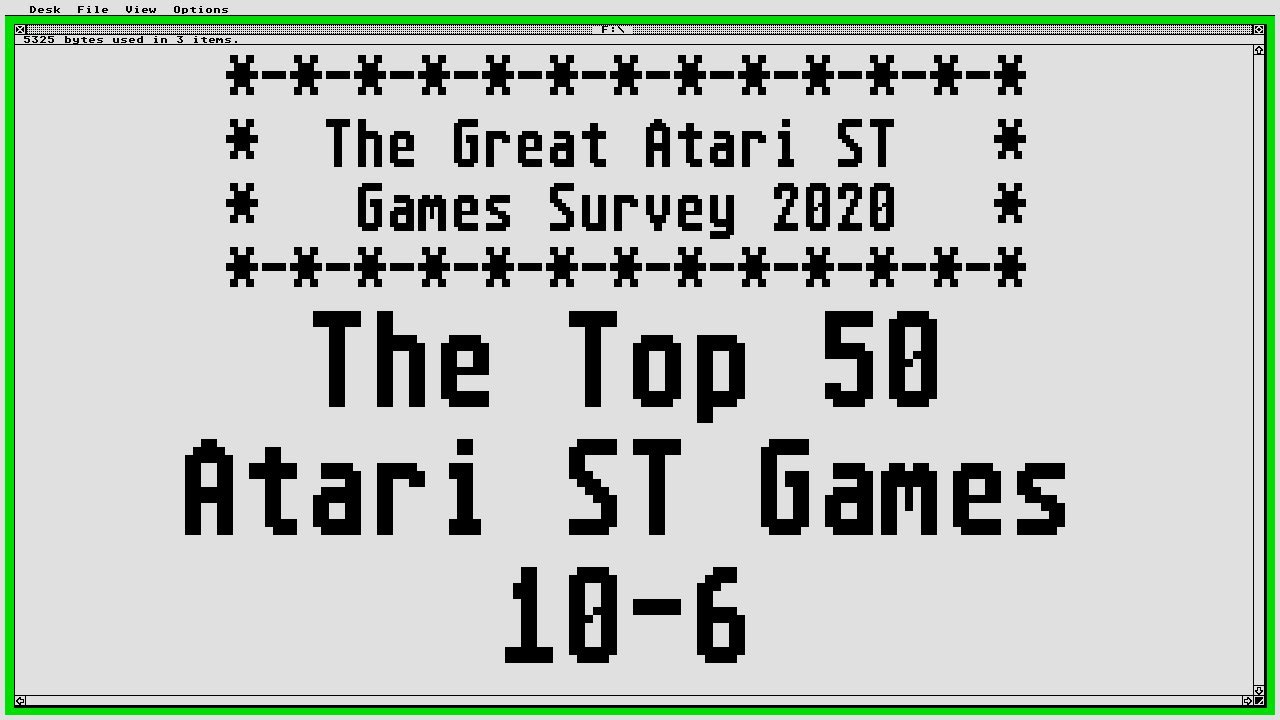 The Top 50 Atari ST Games Episode 9: 10-6 - YouTube