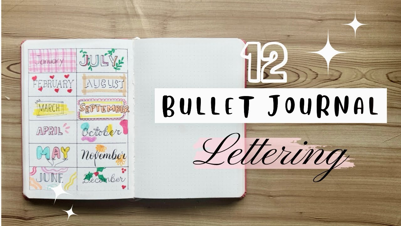 12 Bullet Journal Simple Lettering Ideas #handlettering - YouTube