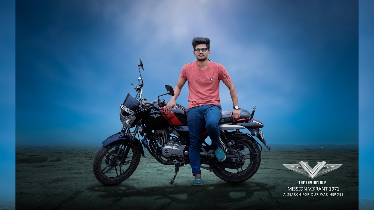 PHOTOSHOP MANIPULATION TUTORIAL | INS VIKRANT | AWESOME WITH BIKE PHOTO ...