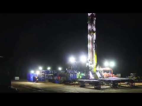 Saxon Energy Land Drilling Rig Move Time Lapse - YouTube