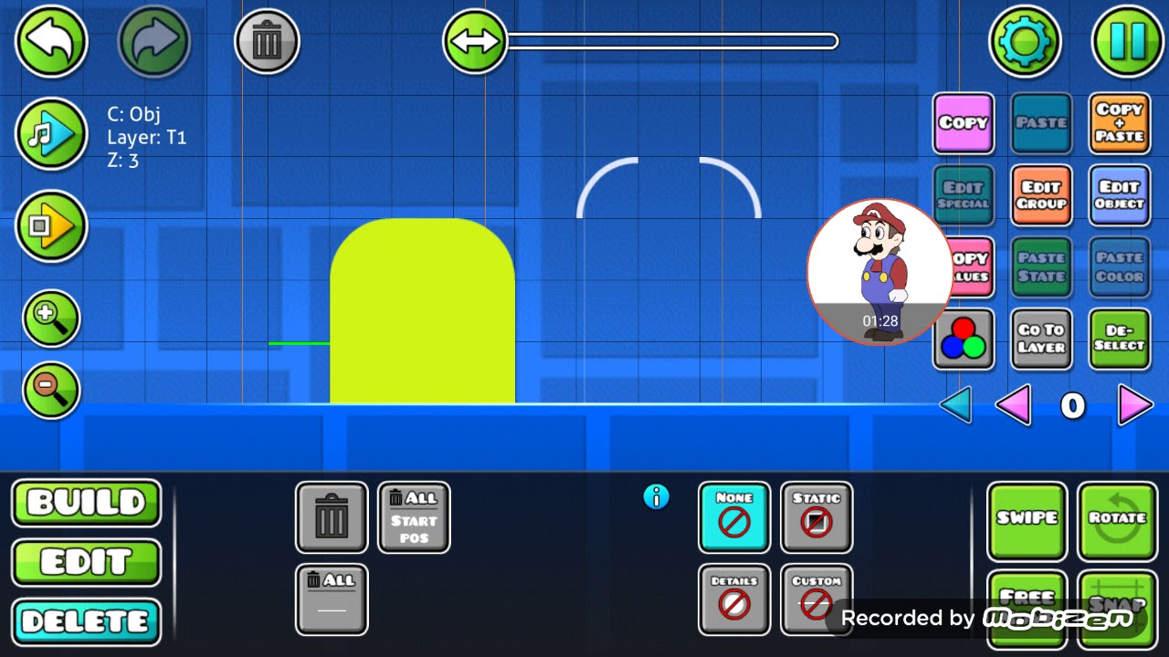 Cómo poner las montañas de Super Mario Bros Geometry Dash - YouTube