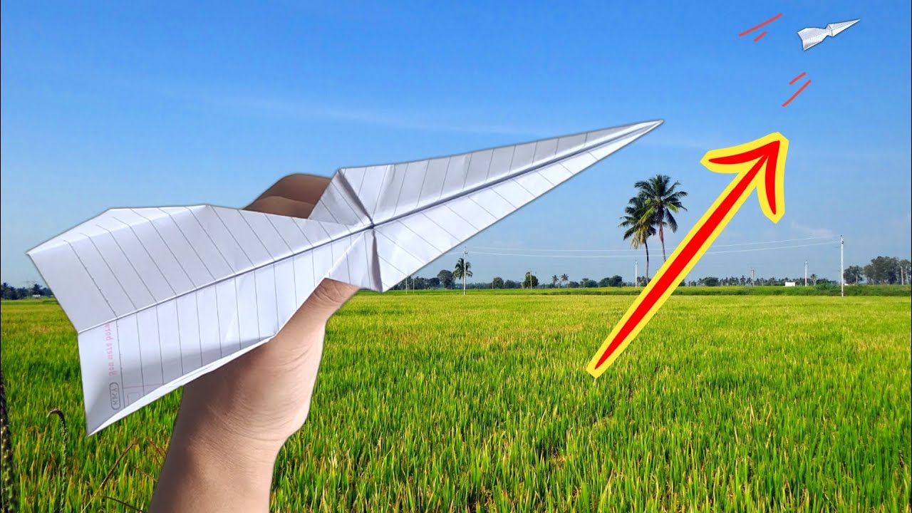 How To Make a Paper Plane That Can Fly Far - Cool Paper Airplane (015 ...